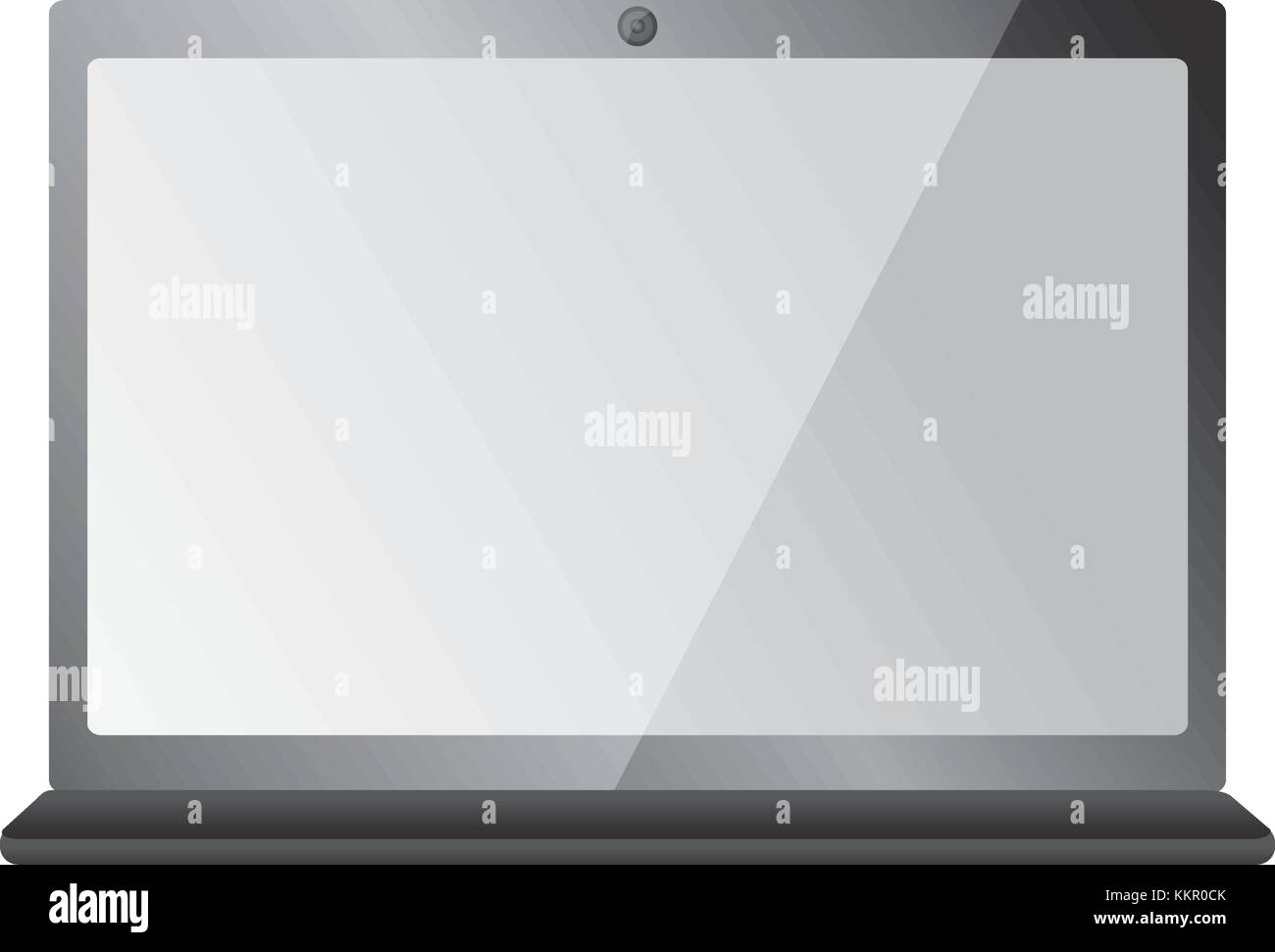 laptop computer device wireless digital keyboard screen Stock Vector ...