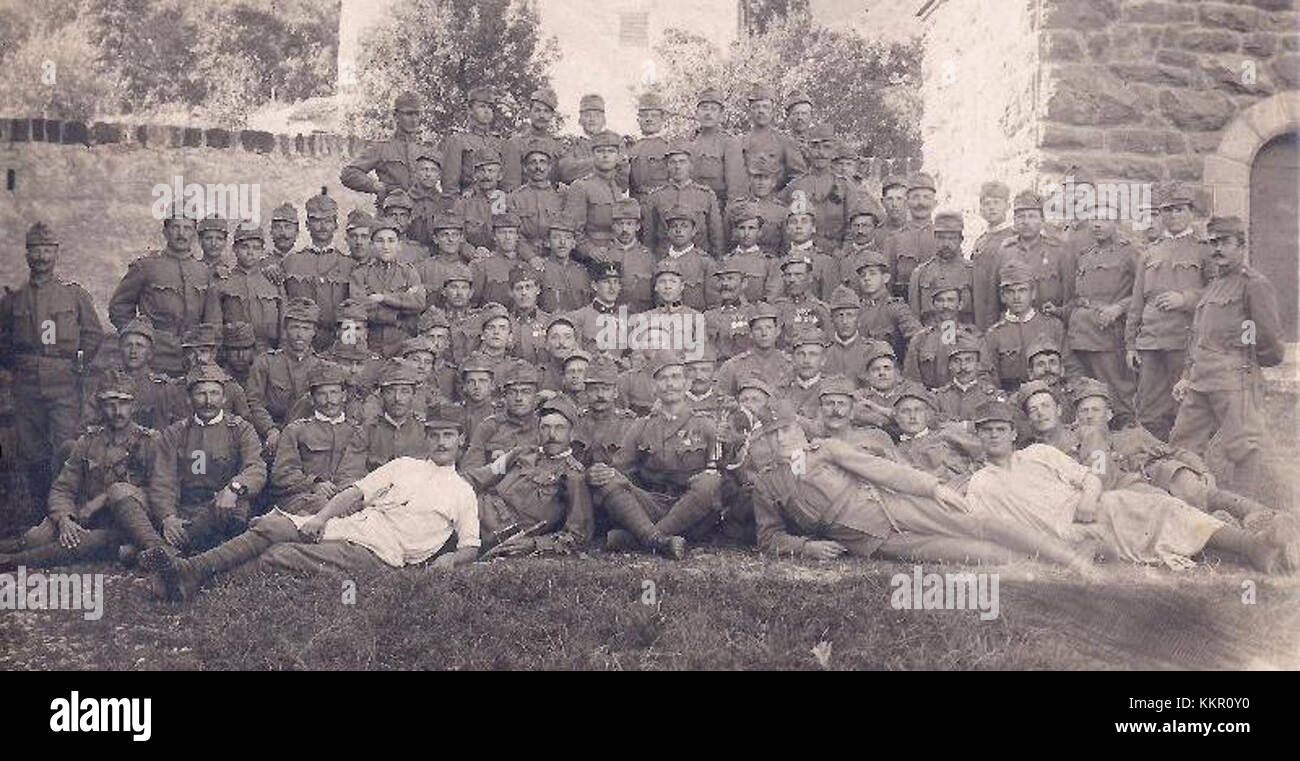 A postcard featuring members of the 17th Infantry Regiment (17 ...