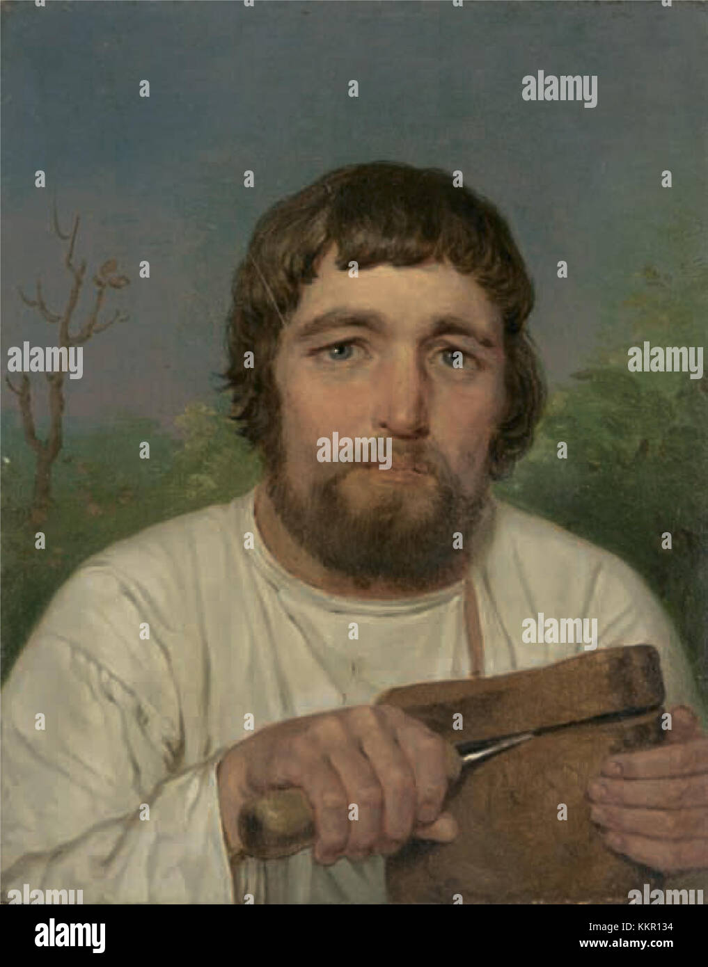 Peasant with Bread by Russian artist Venetsianov (1820s) depicts a ...