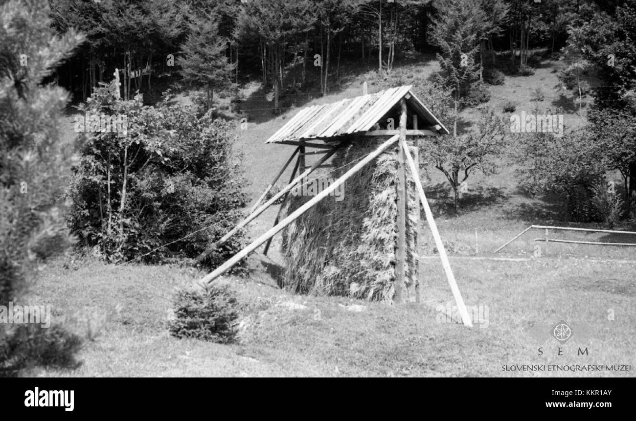 The 'Kozuc' (bajtarski kozolec) shown here is a traditional wooden ...