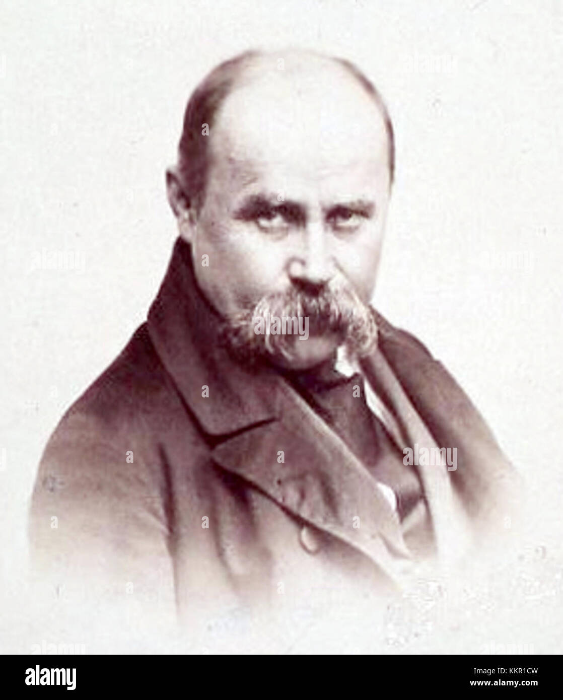 This black-and-white portrait of Taras Shevchenko, the renowned ...