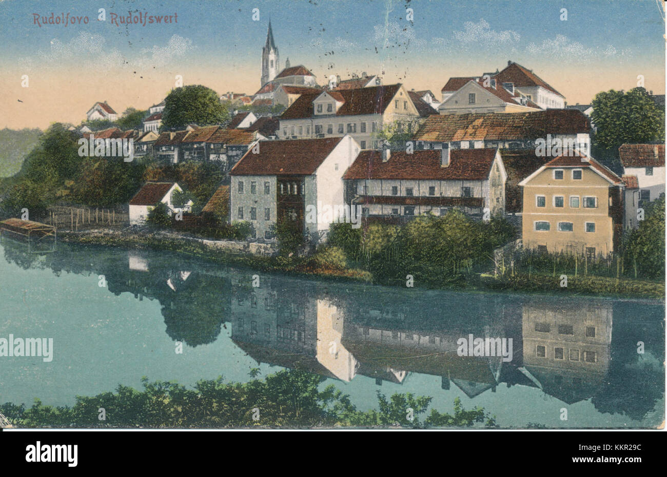 Postcard image of Novo Mesto from the 1910s, capturing the townâ€™s ...