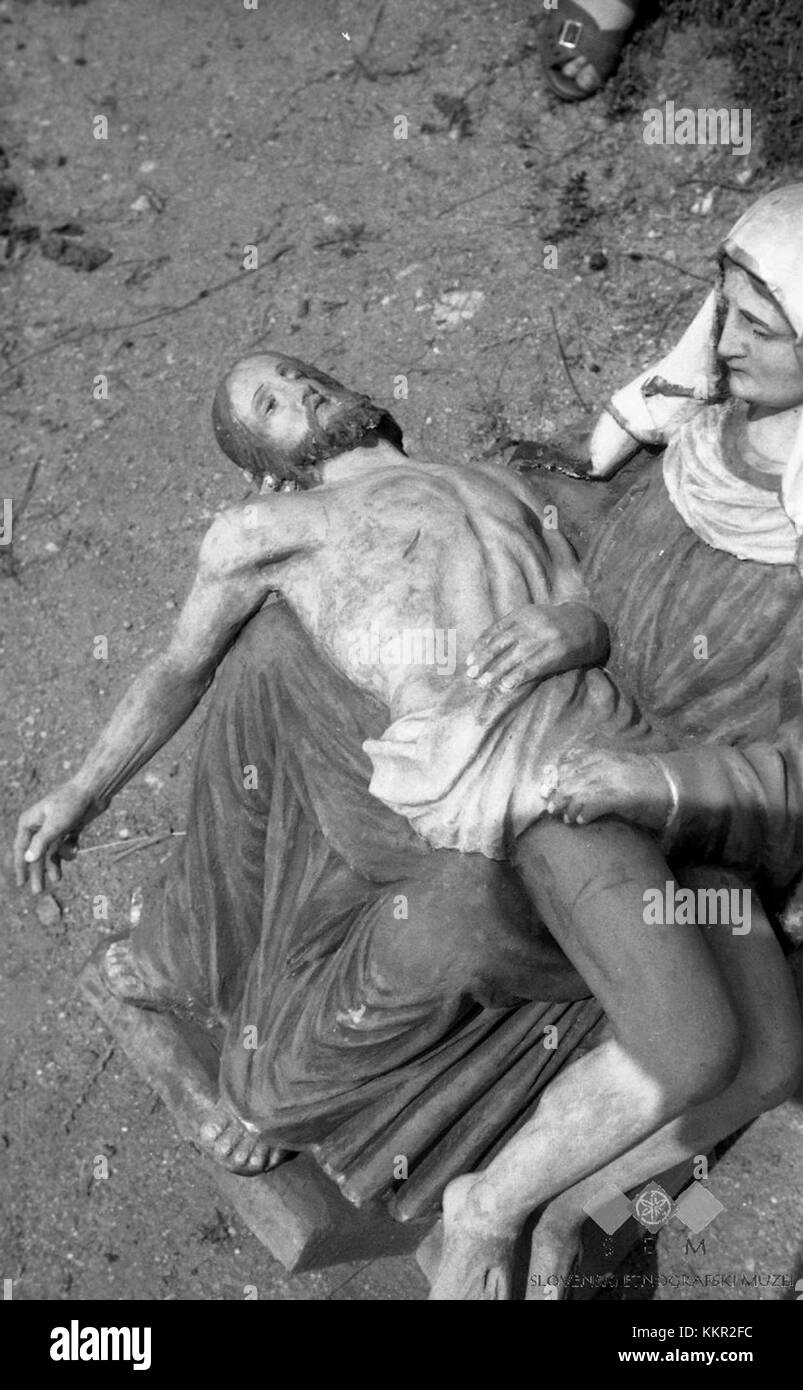 'Detajl Marije z mrtvim Kristusom 1963' translates to 'Detail of Mary ...