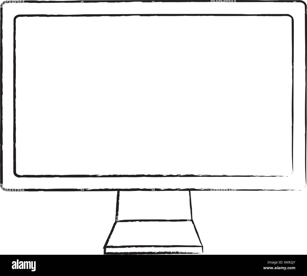 Monitor Computer Keyboard Technology Device Screen Stock Vector Image And Art Alamy