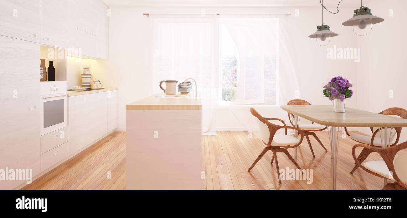 Modern kitchen interior Stock Photo - Alamy
