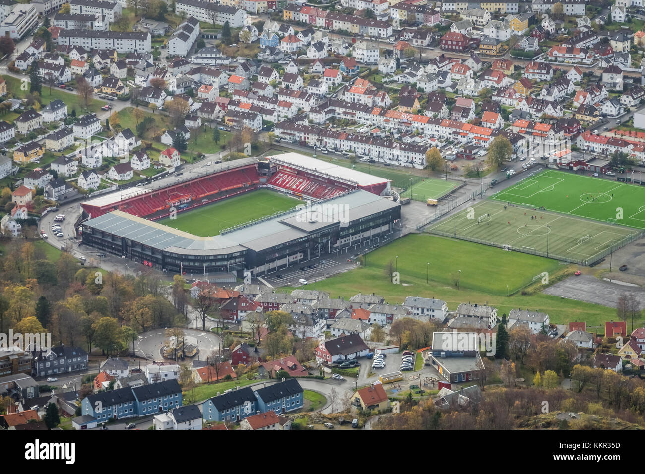 Bergen, Norway - October 2017 : Brann football Stadion in Bergen seen ...