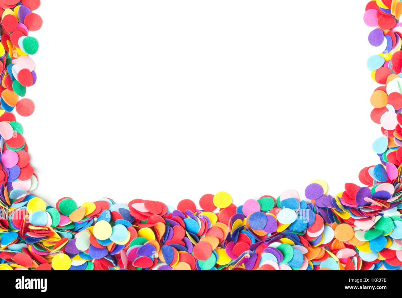 Coloured confetti, isolated on white Stock Photo - Alamy