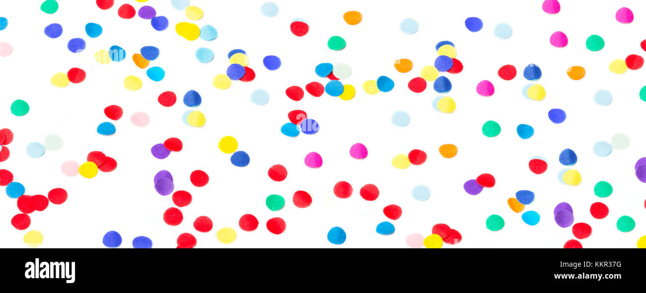 Coloured confetti, isolated on white Stock Photo - Alamy
