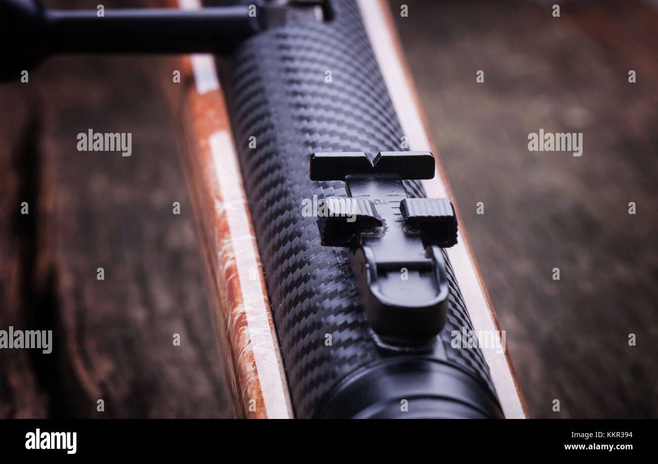 Airgun, detail, notch, close-up Stock Photo - Alamy