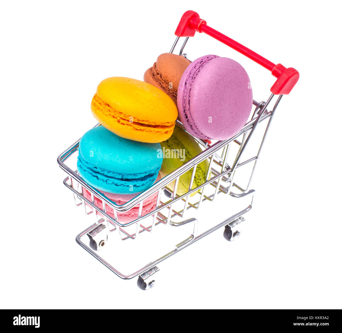 Shopping cart full food in Cut Out Stock Images & Pictures - Alamy