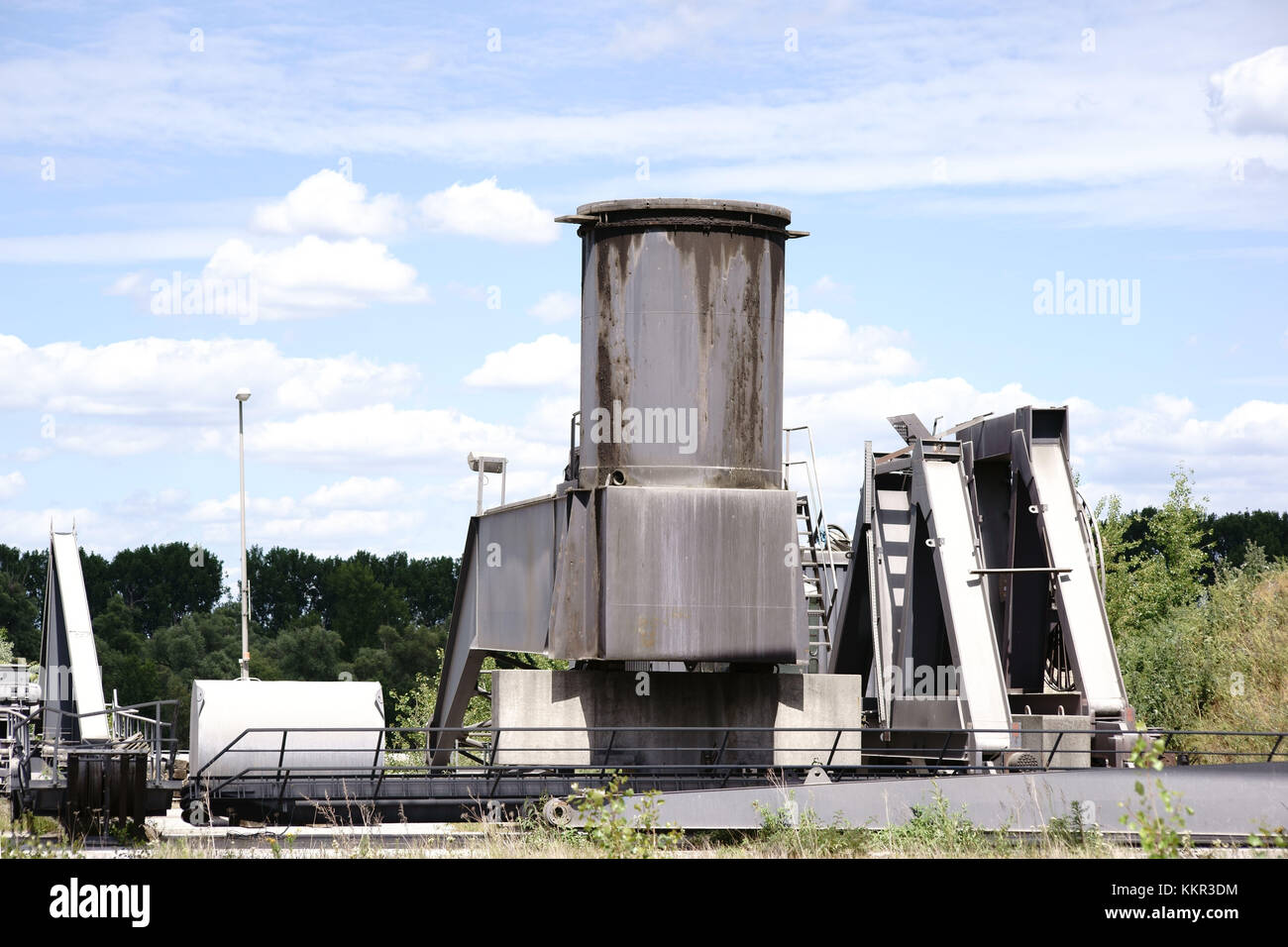 Fuel boiler, silos and devices for cement production on an industrial ...