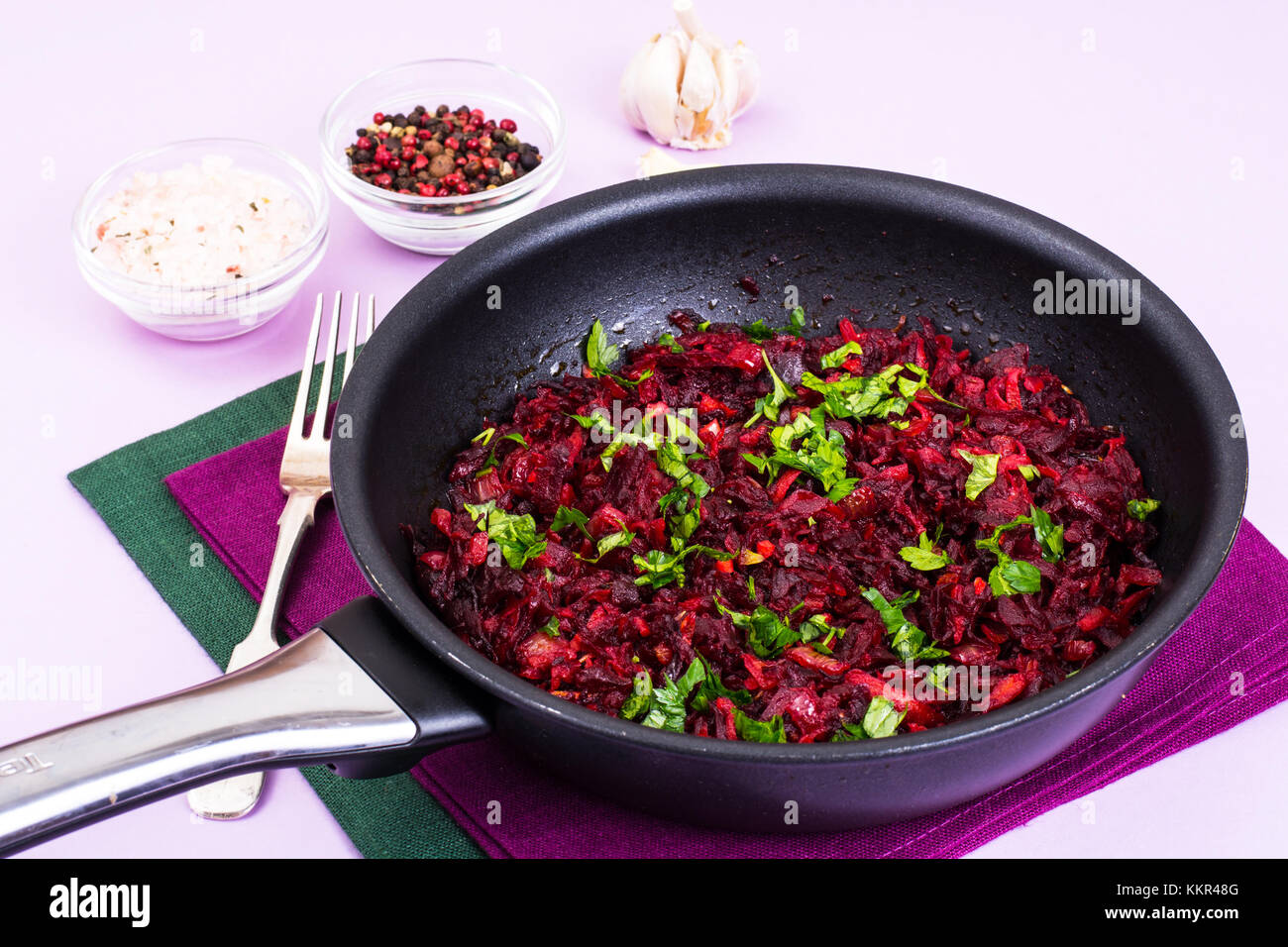 Vegetarian beet caviar Stock Photo - Alamy