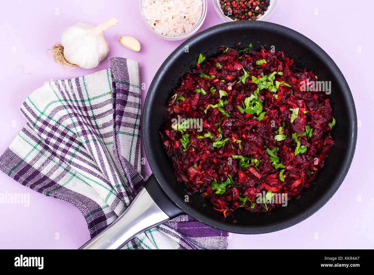 Vegetarian beet caviar Stock Photo - Alamy