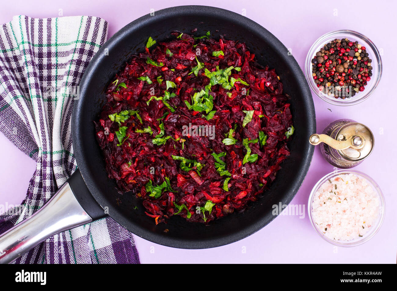 Vegetarian beet caviar Stock Photo - Alamy