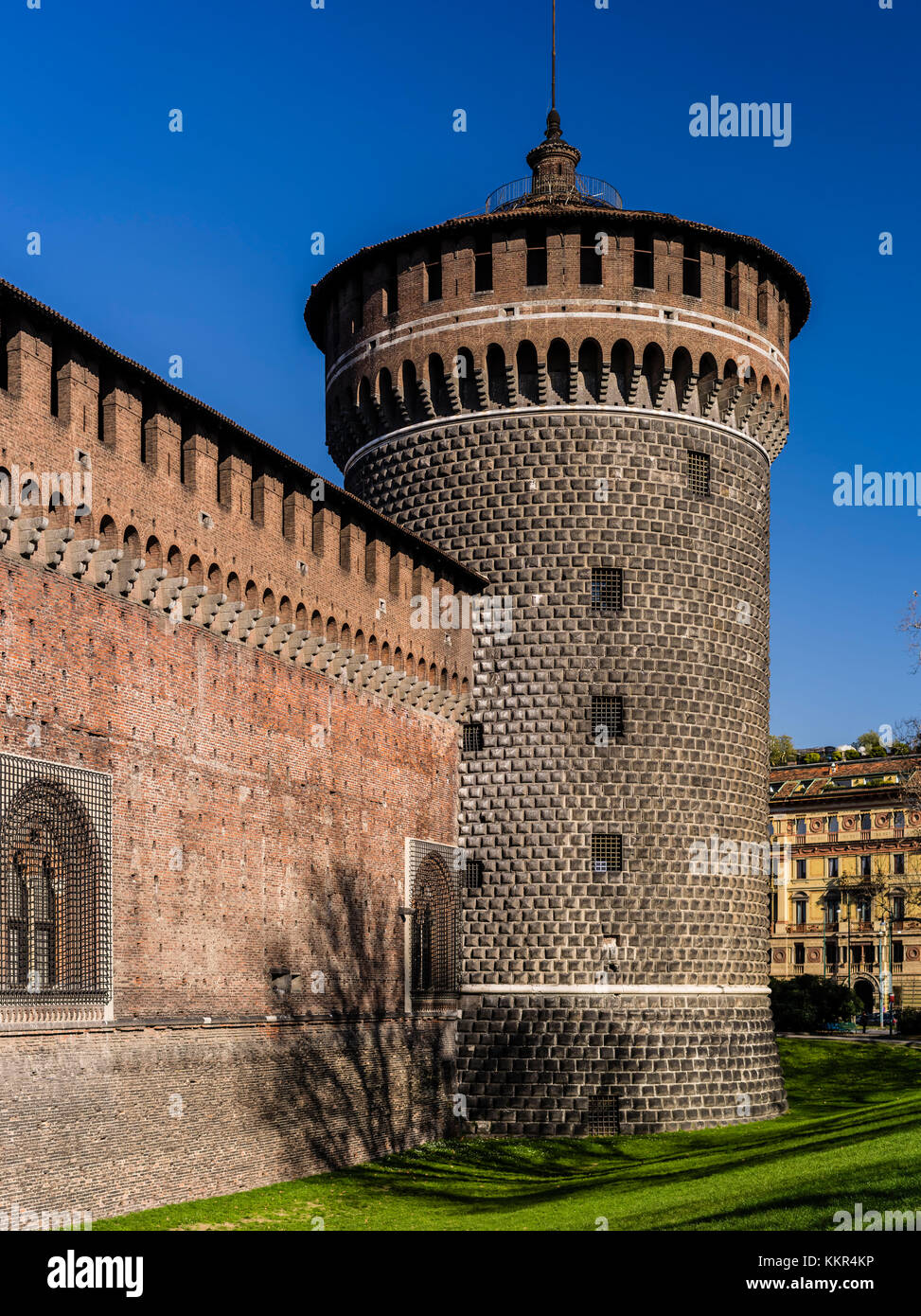 Castello sforzesco tower in milan hi-res stock photography and images ...