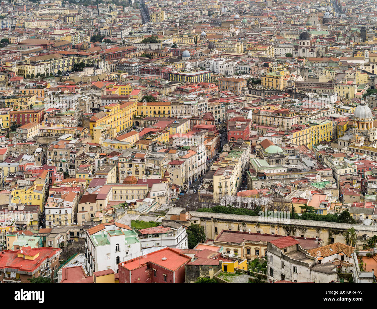 Naples bird's-eye view Stock Photo - Alamy