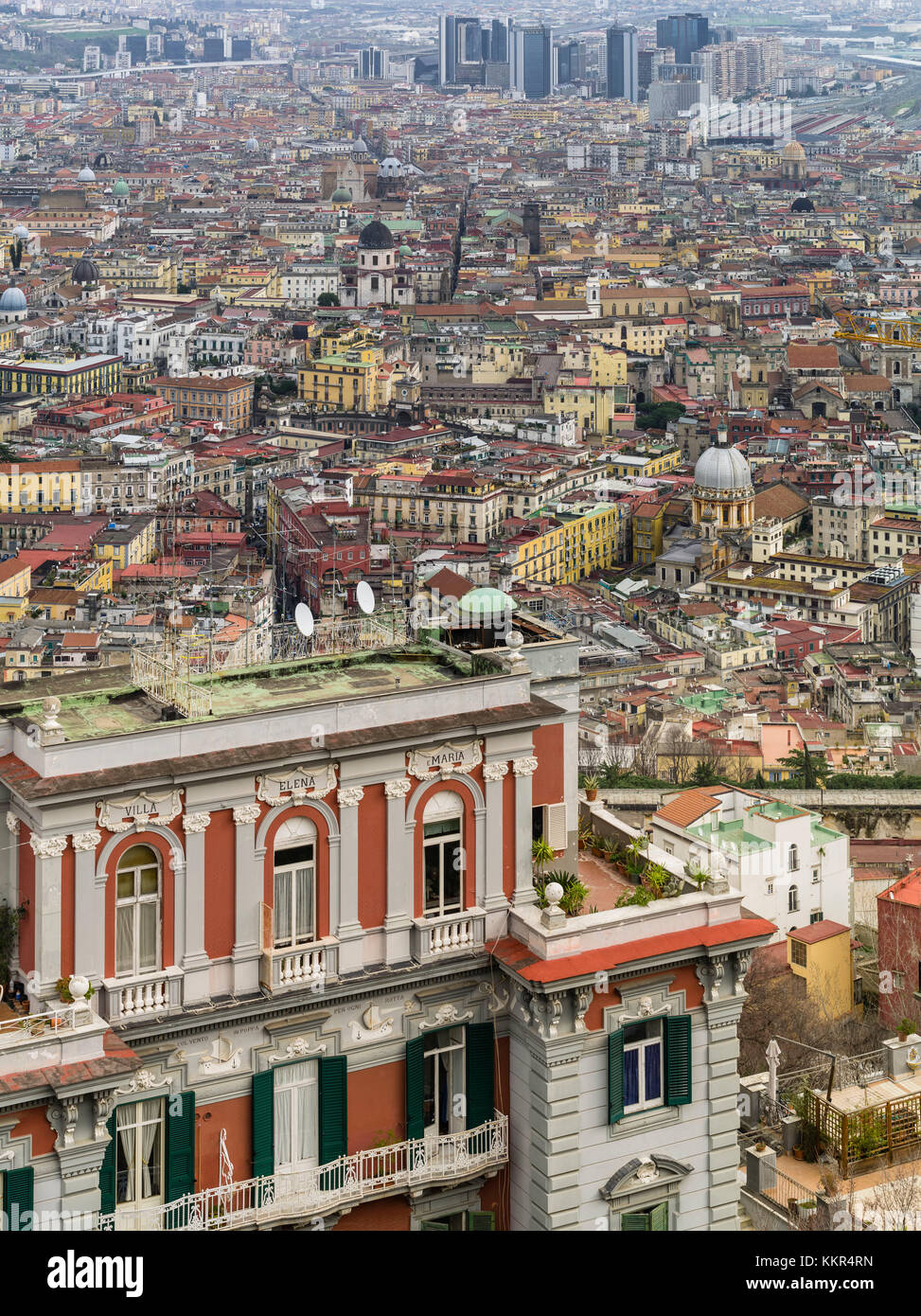 Naples bird's-eye view Stock Photo - Alamy