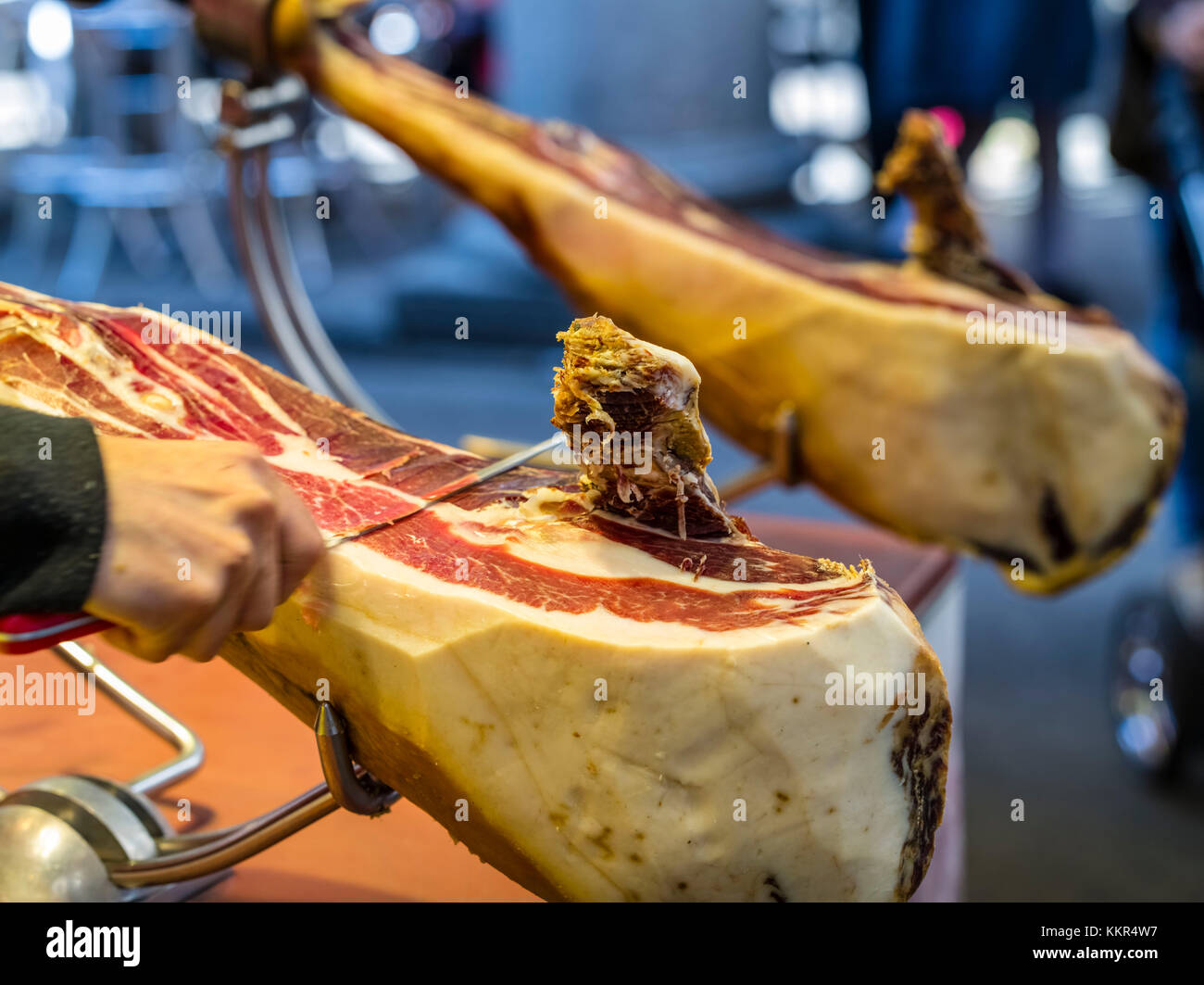 Spanish delicacy jamon Stock Photo - Alamy