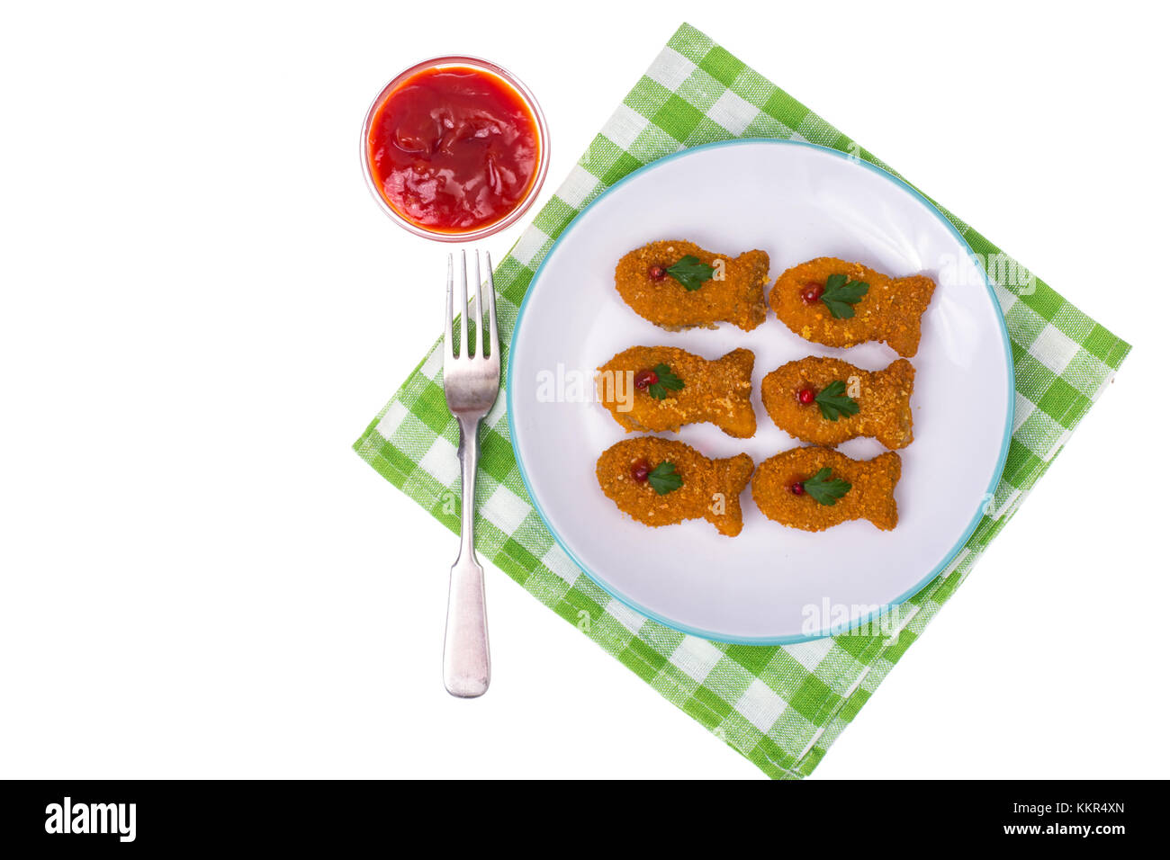 Children food. Nuggets from fishes Stock Photo - Alamy