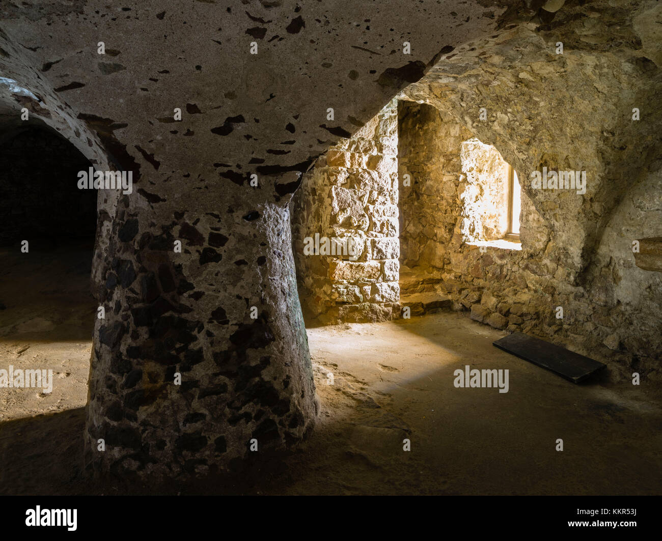 Vault in the mont orgueil castle on jersey hi-res stock photography and ...