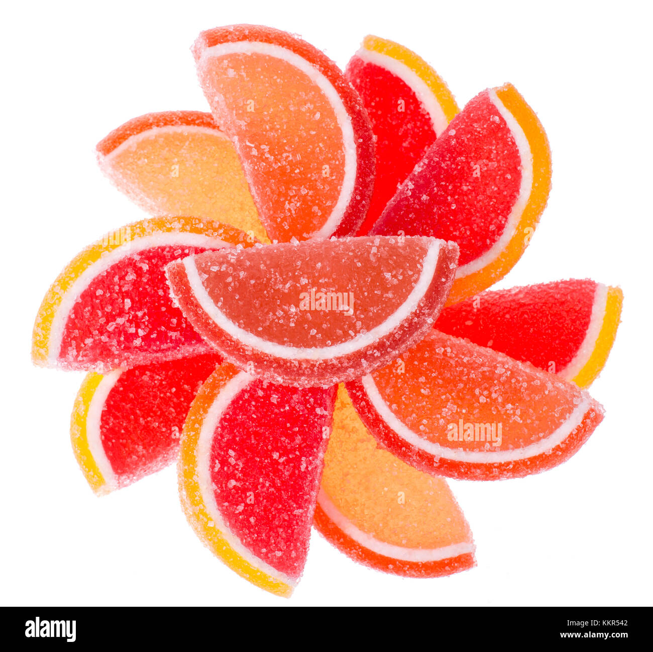 Orange and grapefruit jujube on white Stock Photo - Alamy