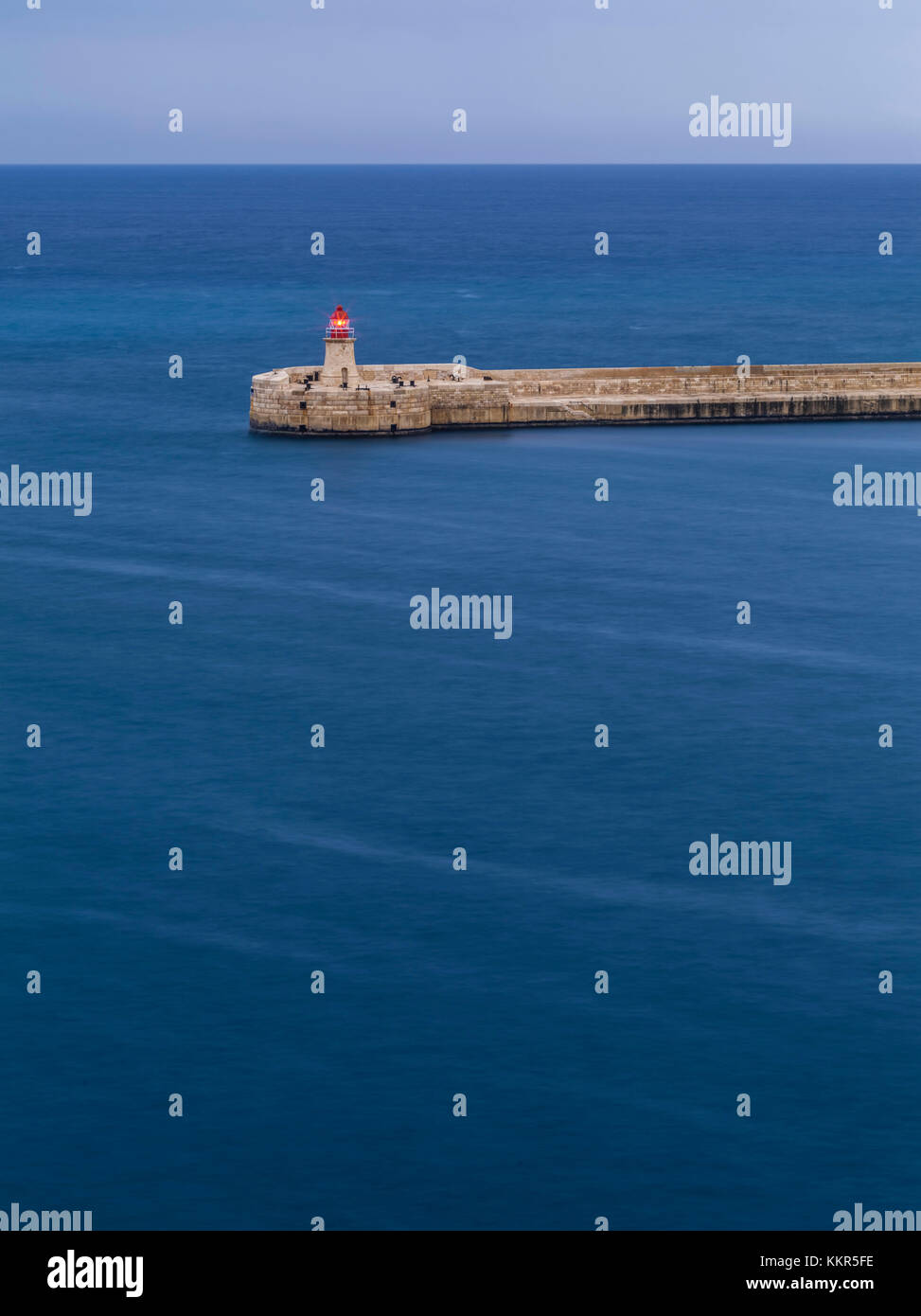 Harbour mole of Grand Harbour in Valletta on Malta Stock Photo - Alamy