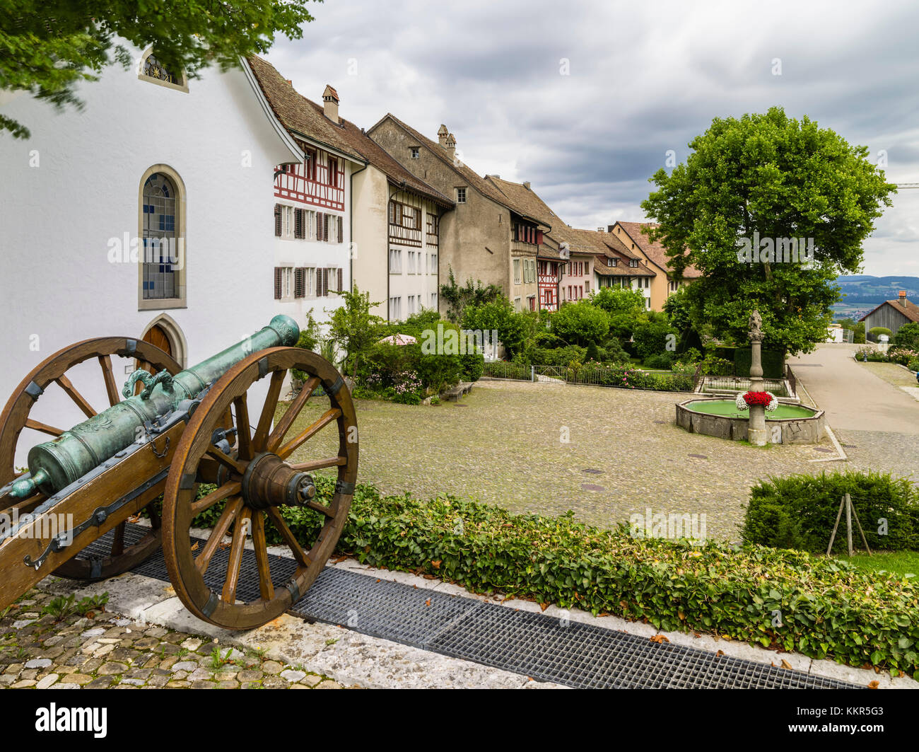 Historical upper castle in regensberg in the zurich lowland with hi-res ...
