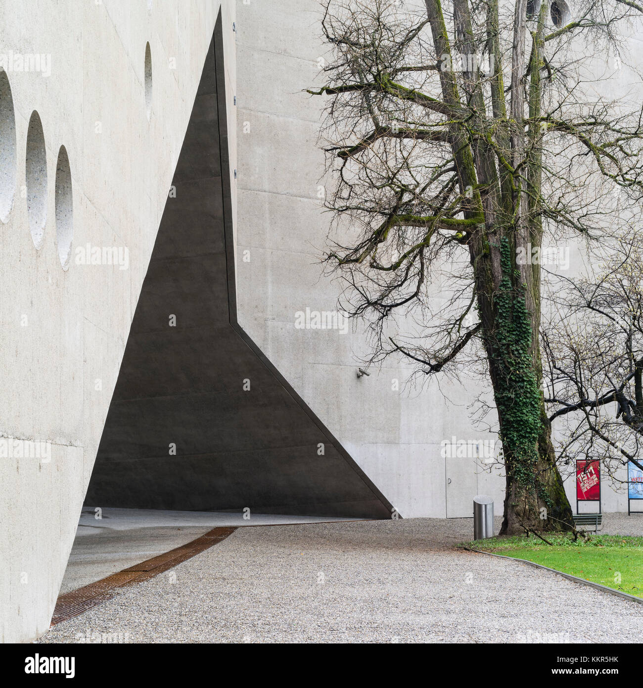 Modern annex building of the state museum of Zurich, architectural ...