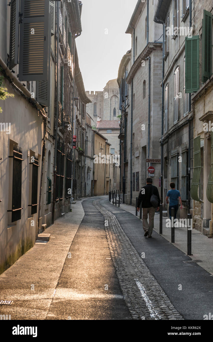 Street in the Old Town of Avignon, Vaucluse, Provence, France Stock ...