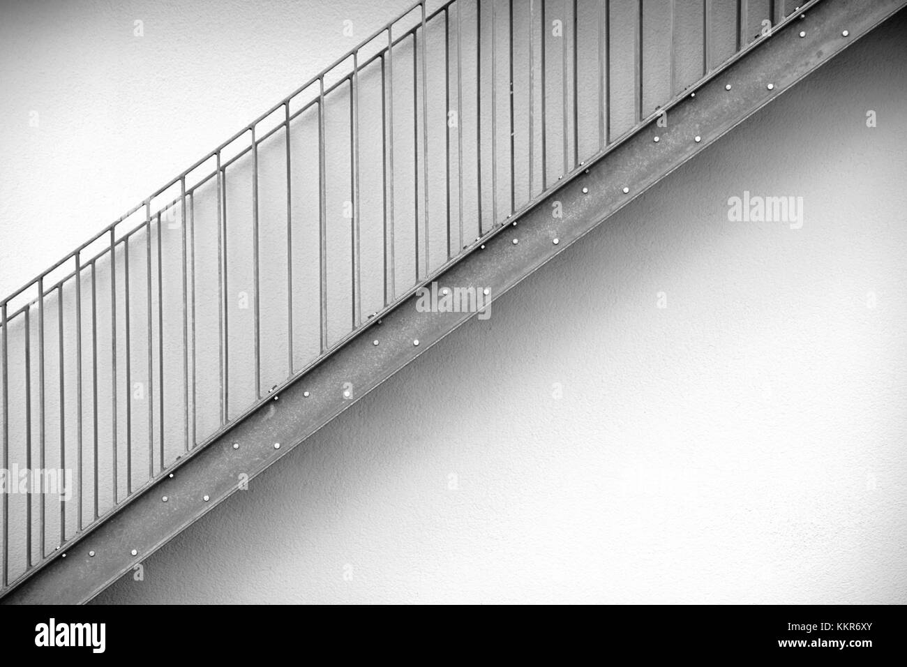 Detail of exterior stair made of rustproof steel Stock Photo - Alamy