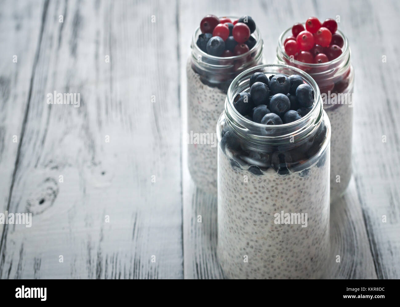 Chia seed pudding with fresh berries Stock Photo - Alamy