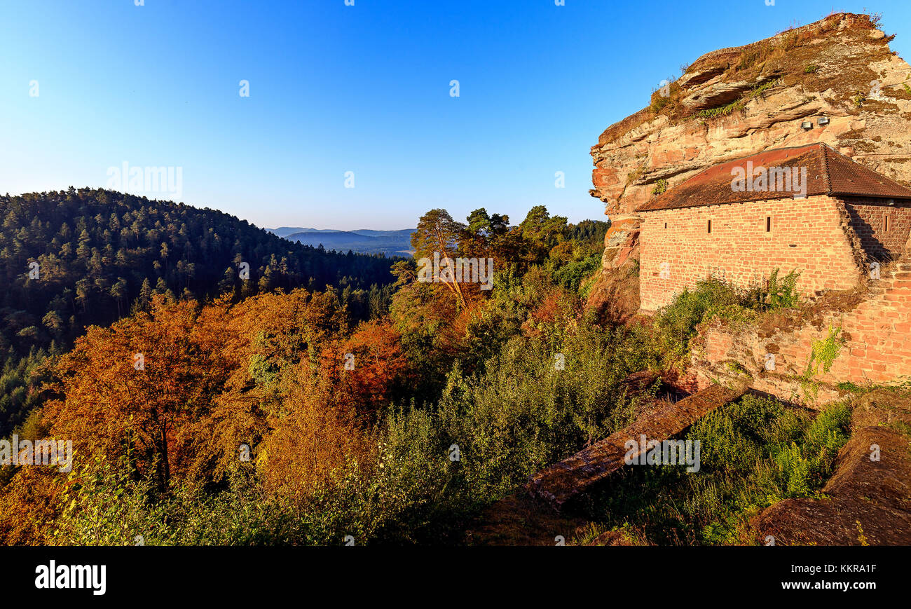 Part of the castle altdahn in the palatinate forest hi-res stock ...