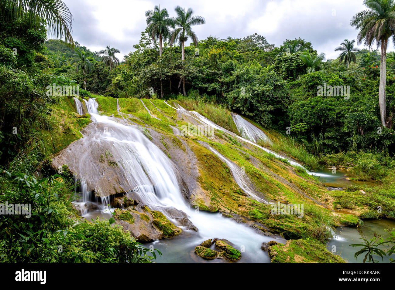 The famous waterfalls of El Nicho on Cuba Stock Photo - Alamy