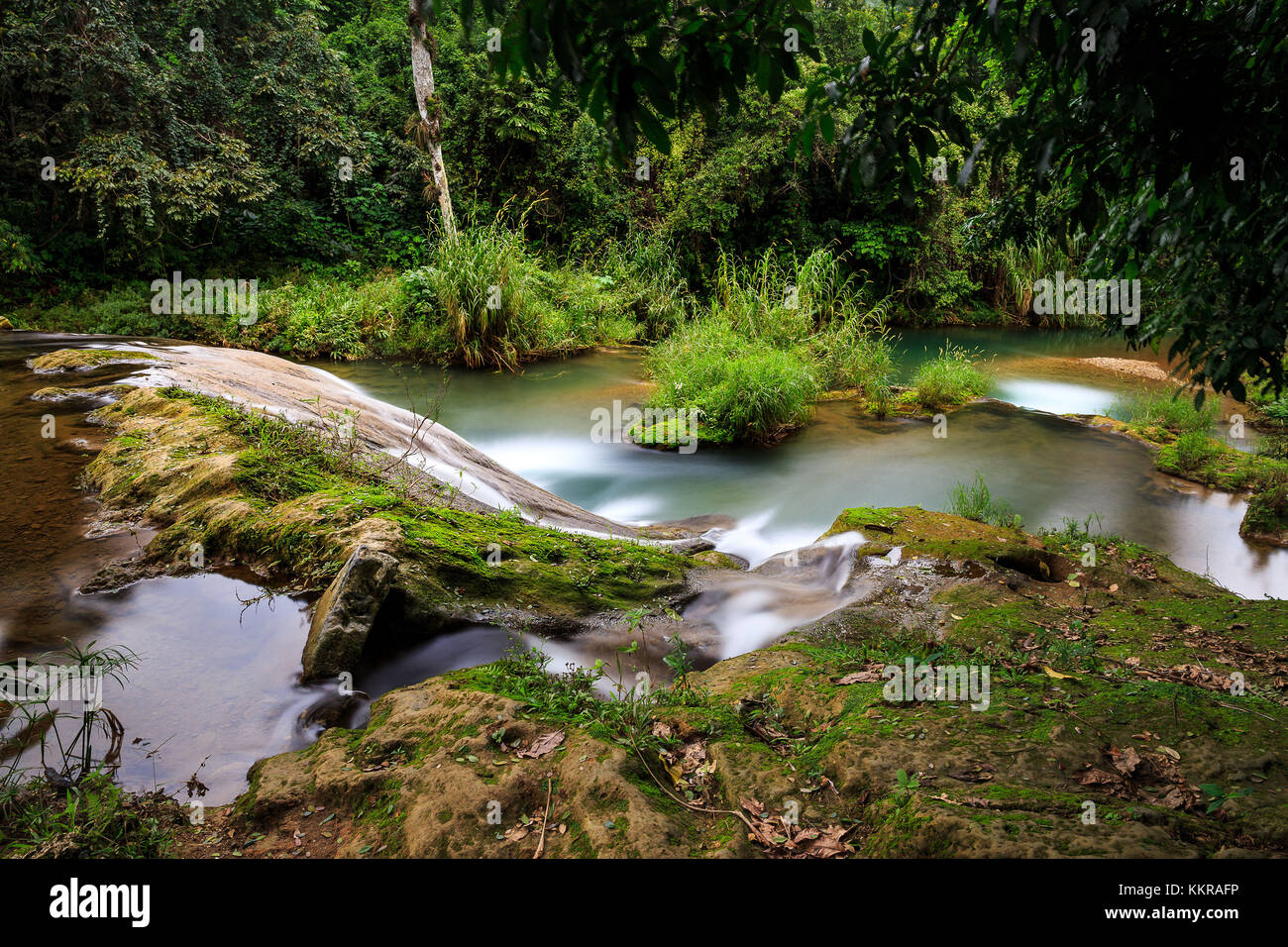 The famous waterfalls of El Nicho on Cuba Stock Photo - Alamy