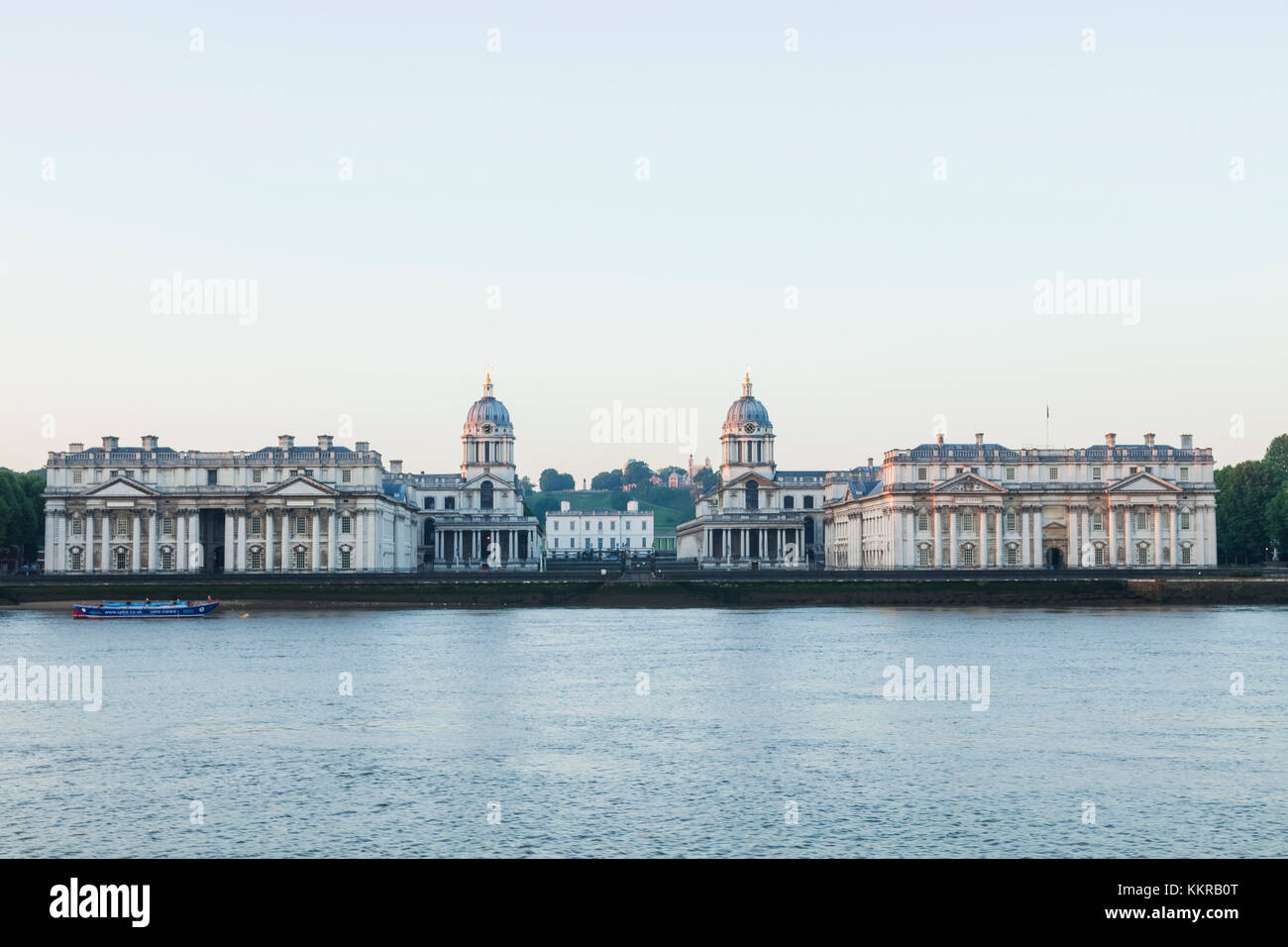 England, London, Greenwich, River Thames and Greenwich Skyline Stock ...