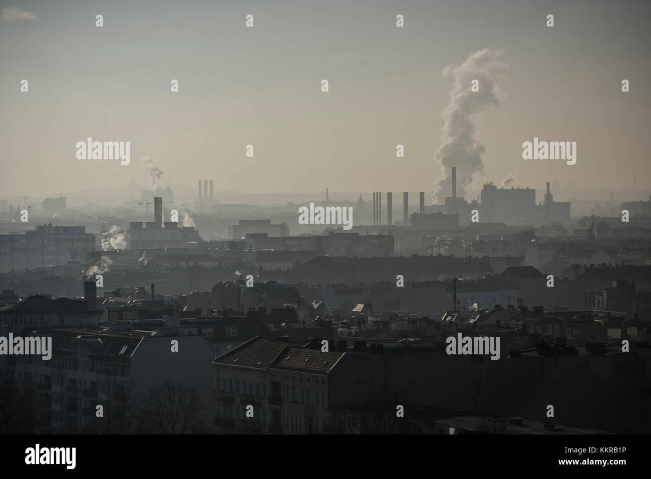 Urban landscape of Berlin in winter, aerial view Stock Photo - Alamy