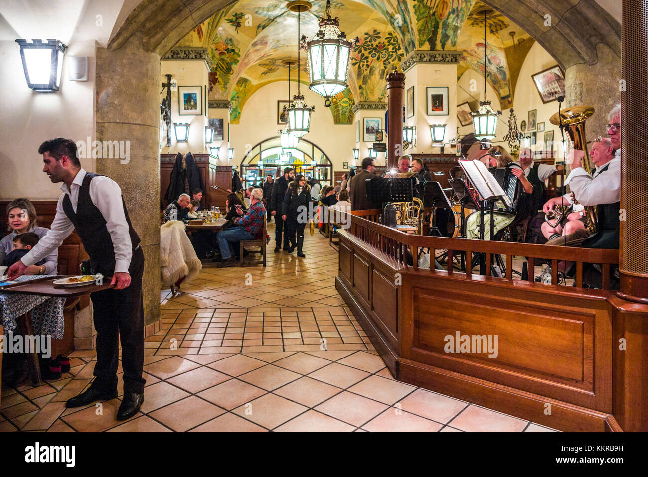 Germany, Bavaria, Munich, Hofbrauhaus, oldest beer hall in Munich ...
