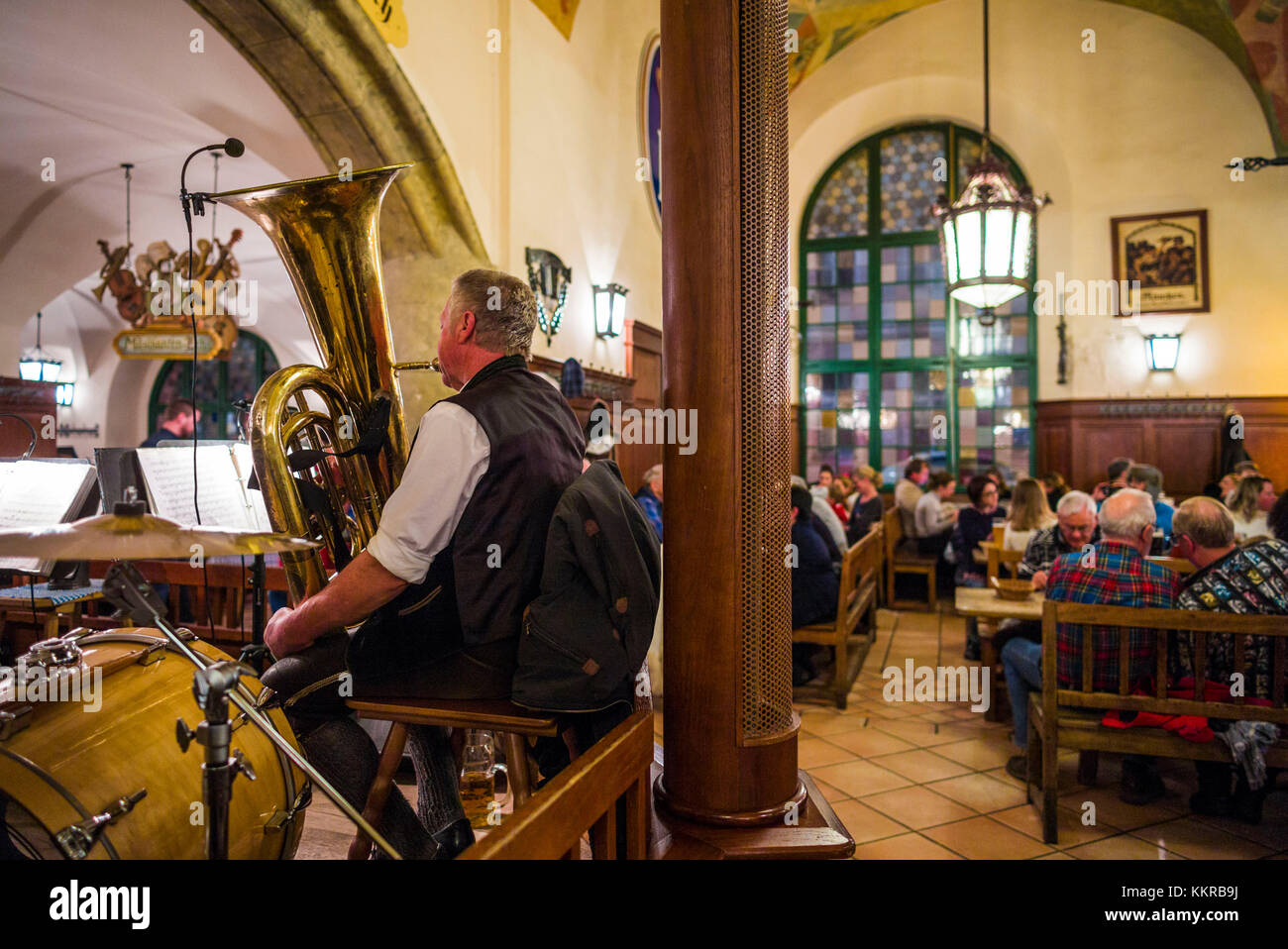 Germany, Bavaria, Munich, Hofbrauhaus, oldest beer hall in Munich ...