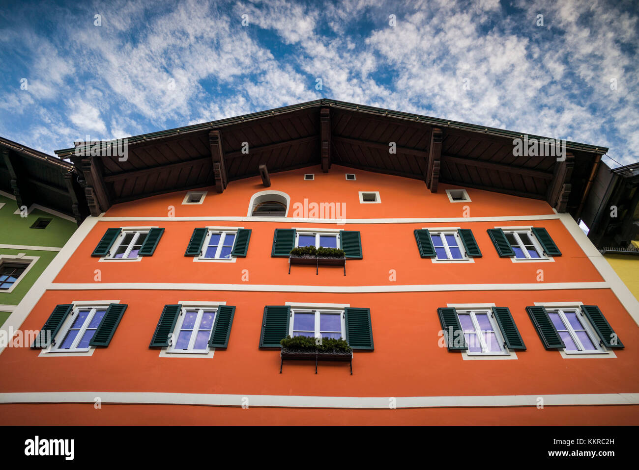 Austria, Tyrol, Kitzbuhel, Tyrolean house detail Stock Photo - Alamy