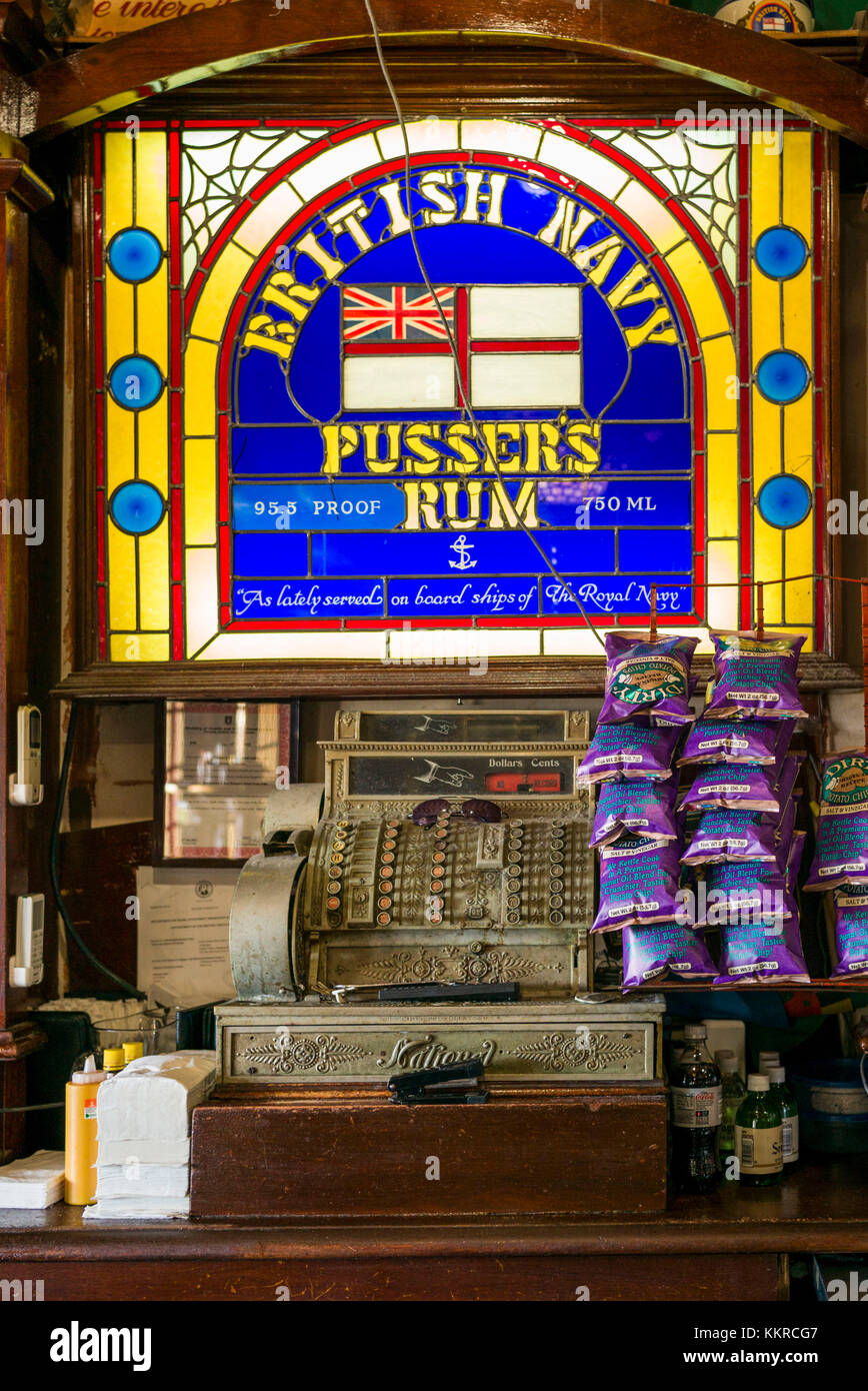 British Virgin Islands, Tortola, Road Town, Pussers Rum Store and Bar ...