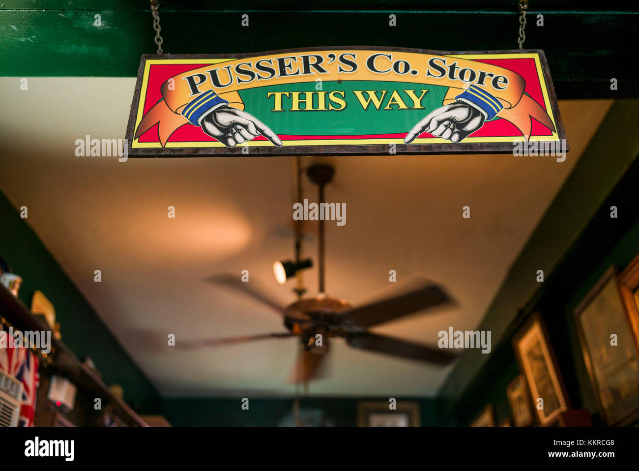 British Virgin Islands, Tortola, Road Town, Pussers Rum Store and Bar ...