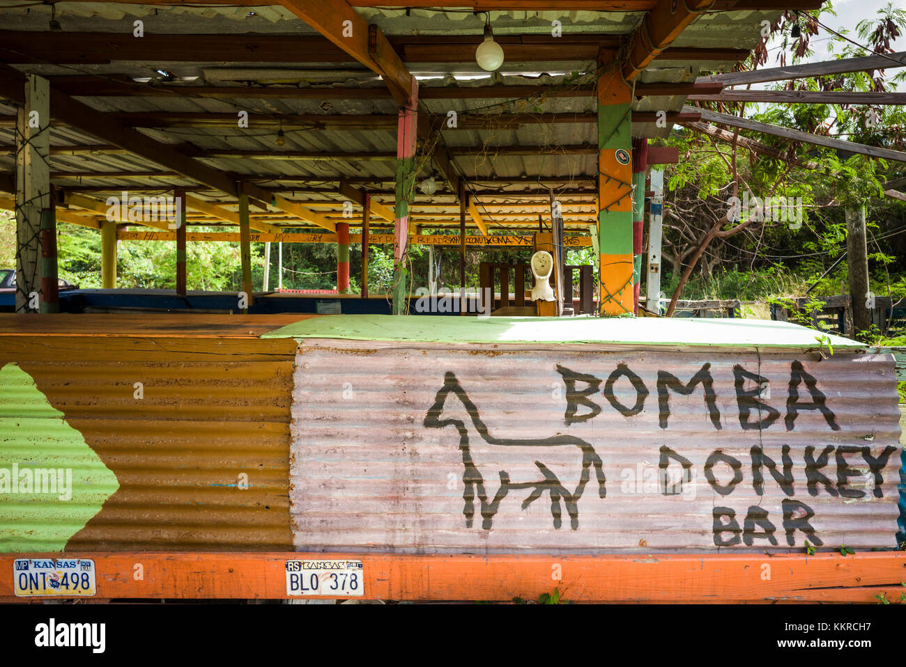 British Virgin Islands, Tortola, Capoons Bay, Bomba's Beach Shack ...