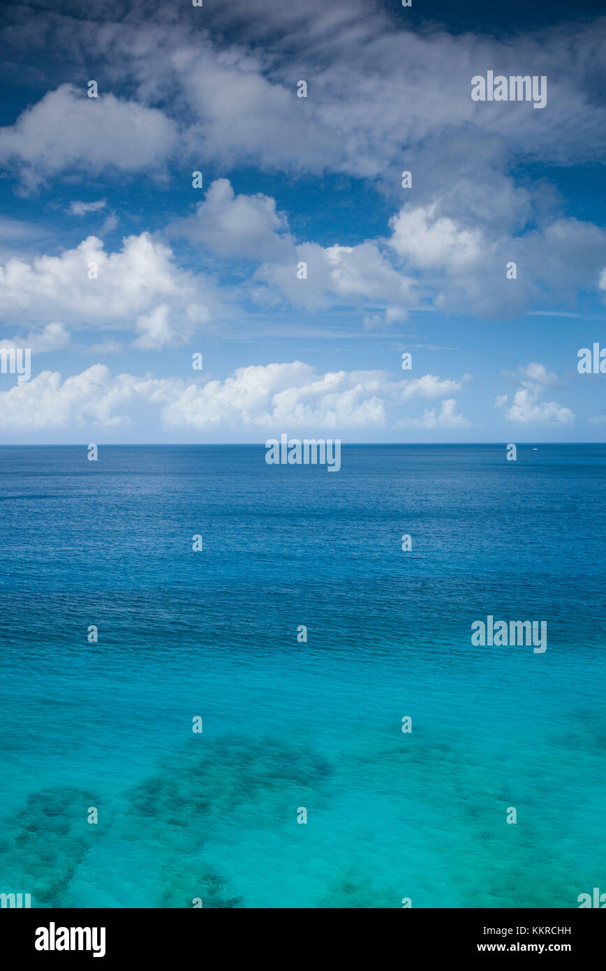 British Virgin Islands, Tortola, Long Bay Beach, elevated view Stock ...