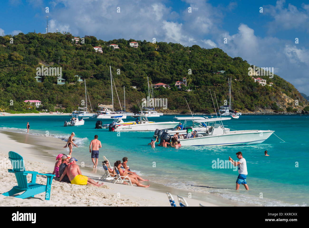 British Virgin Islands, Jost Van Dyke, White Bay, White Bay Beach Stock ...