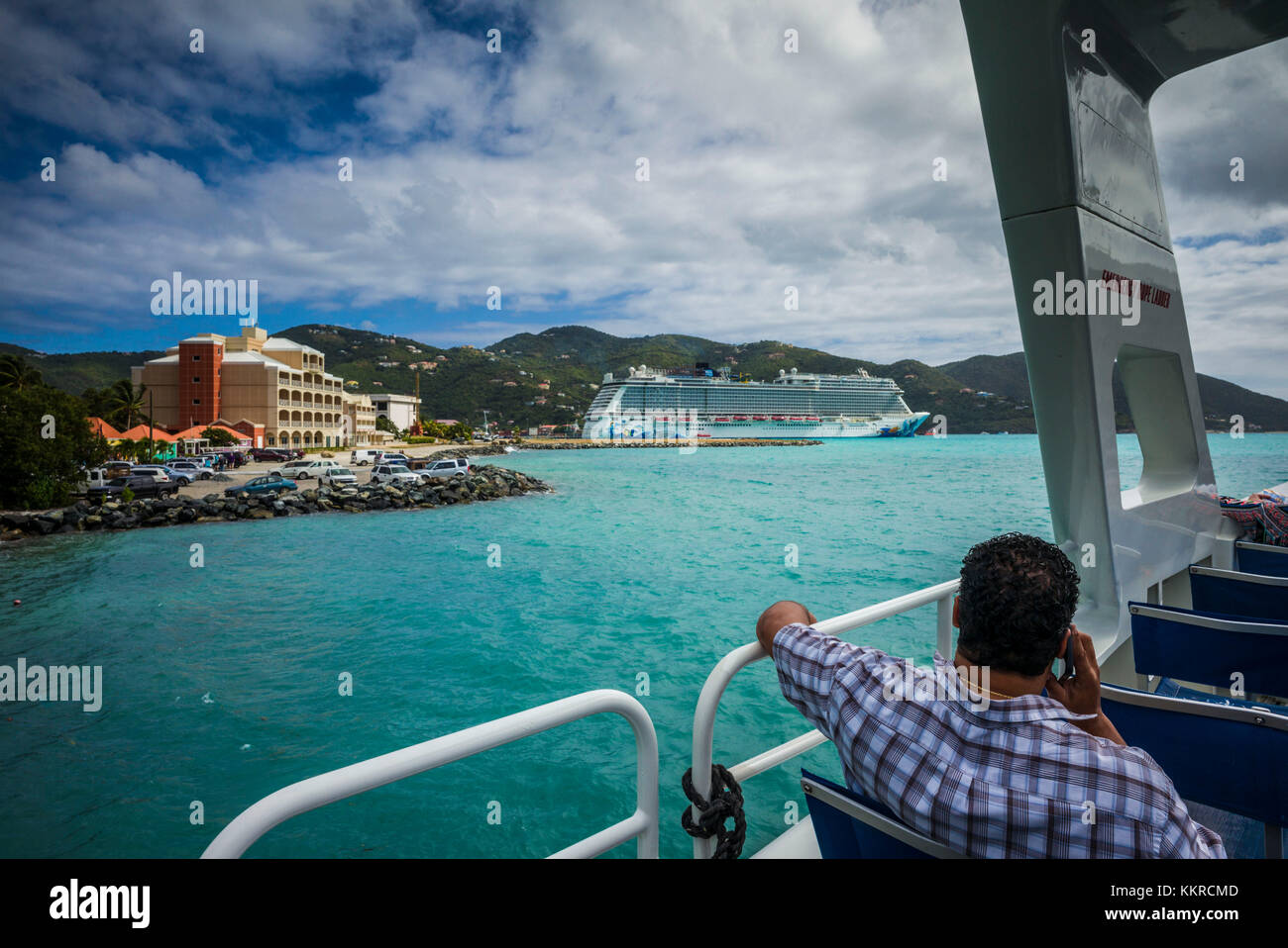 British Virgin Islands, Tortola, Road Town, aboard the Vigin Gorda ...