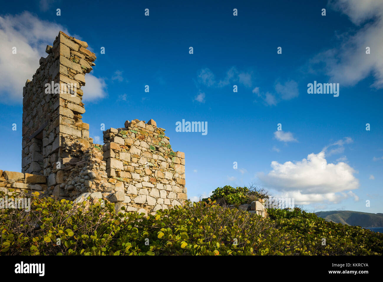 British Virgin Islands, Virgin Gorda, Copper Mine Bay, Copper Mine ...