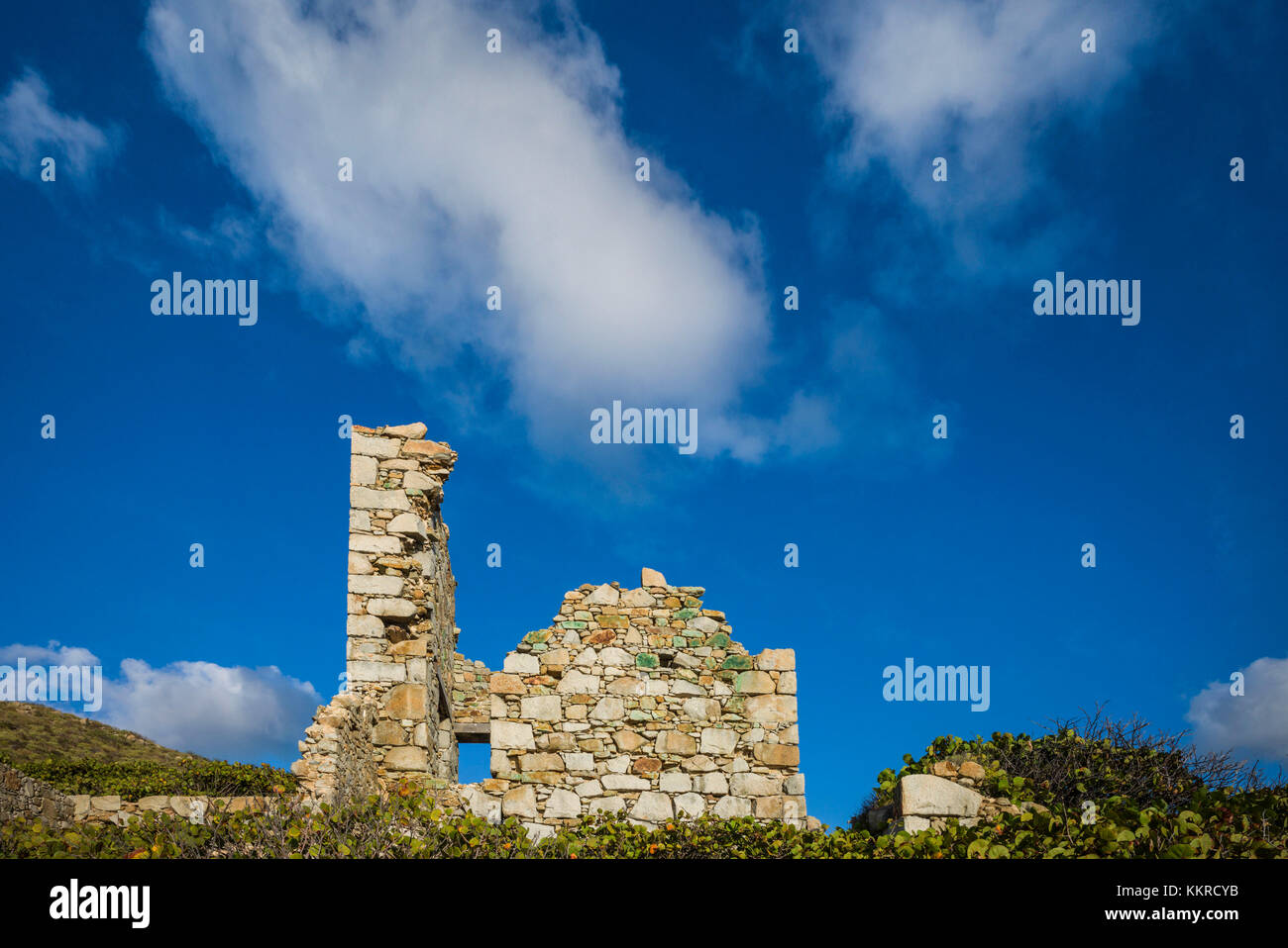 British Virgin Islands, Virgin Gorda, Copper Mine Bay, Copper Mine ...