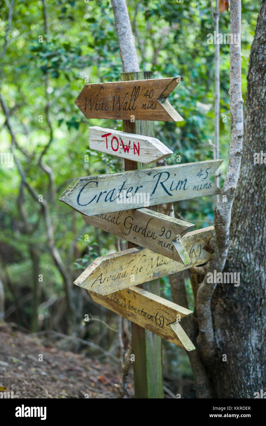 Netherlands, Sint Eustatius, The Quill, dormant volcano, hiking trail ...