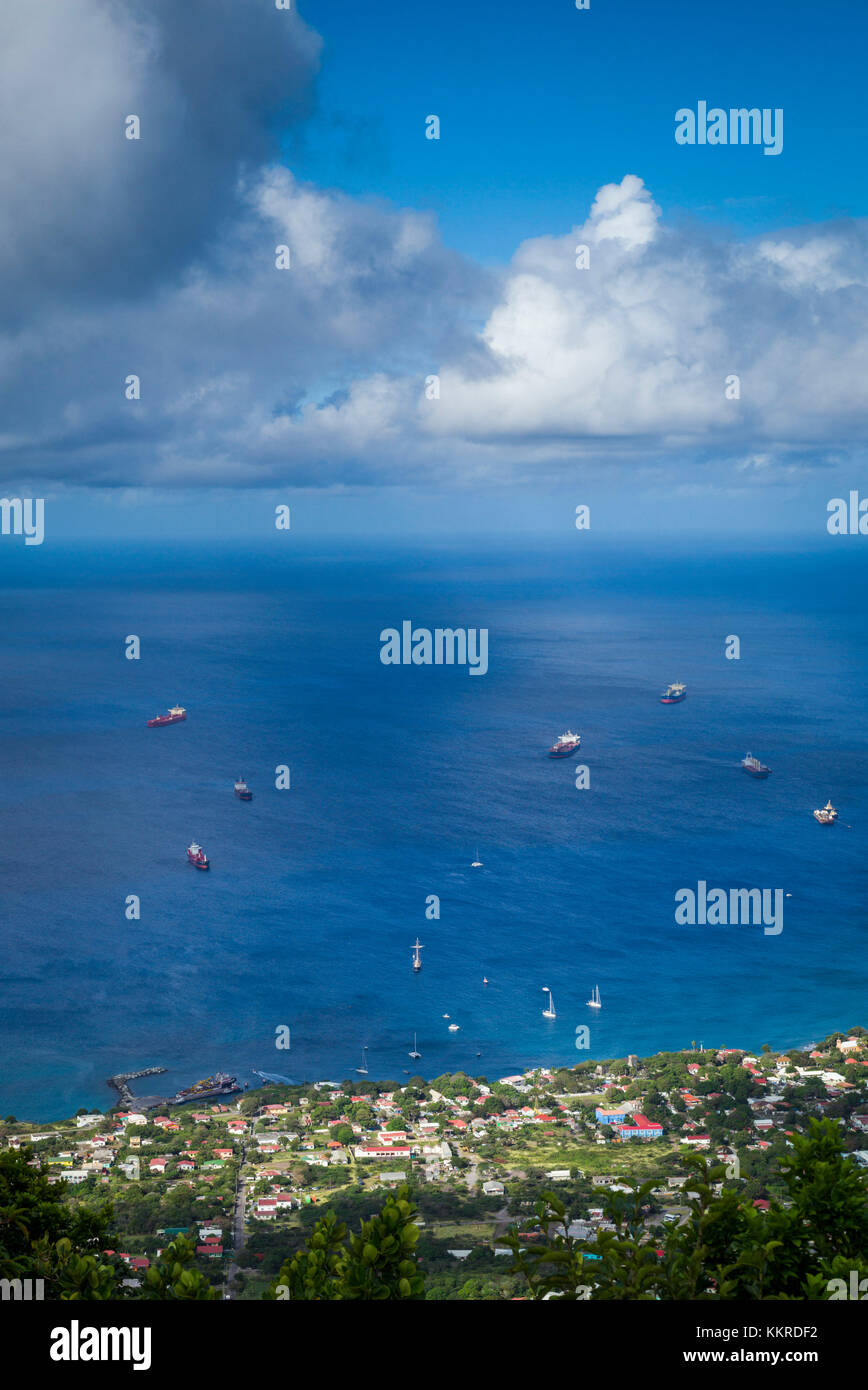 Netherlands, Sint Eustatius,The Quill, dormant volcano, elevated ...