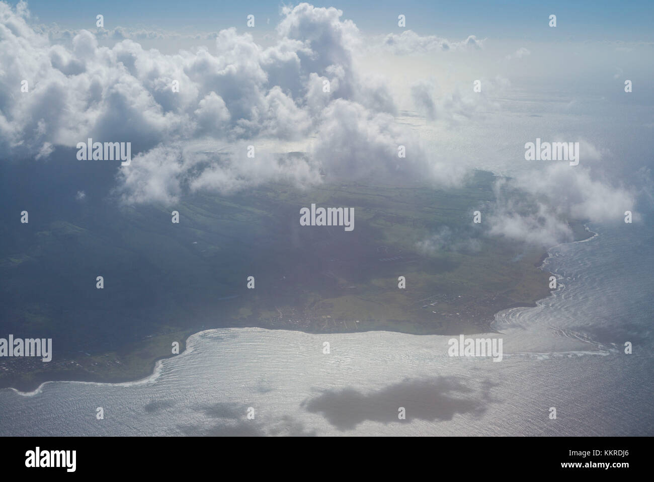 St. Kitts and Nevis, St. Kitts, aerial view Stock Photo - Alamy